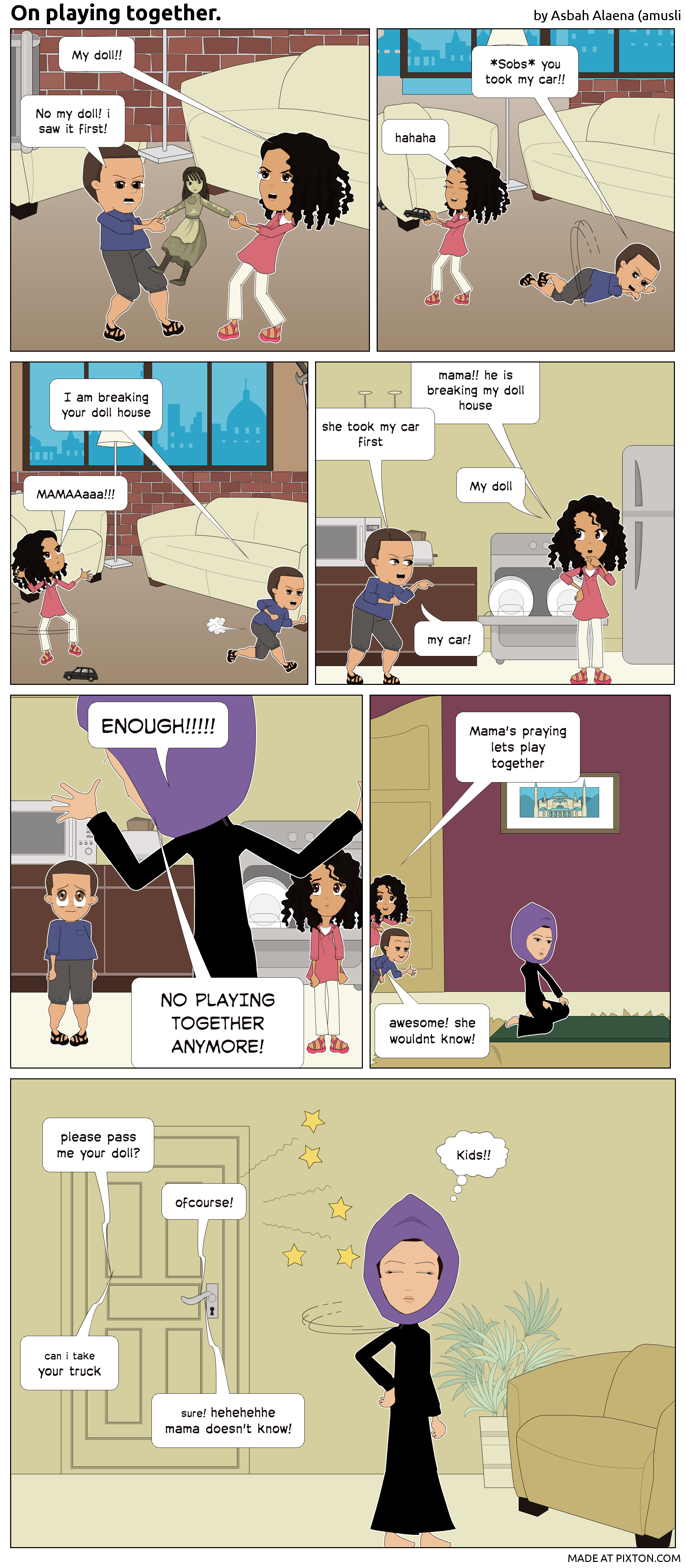 Comic – Playing together. | AMuslimMama